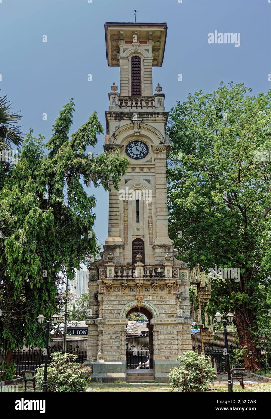04 05 2022 David Sassoon Clock Tower, Jijamata Udyan (Zoo), Byculla ...