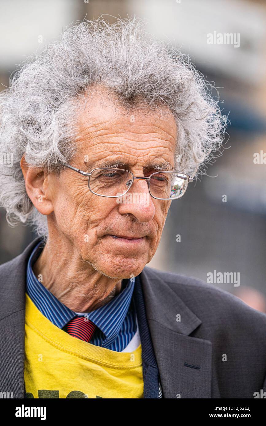 LONDON, UK. 19 April, 2022 . Piers Corbyn seen outside Parliament ahead ...