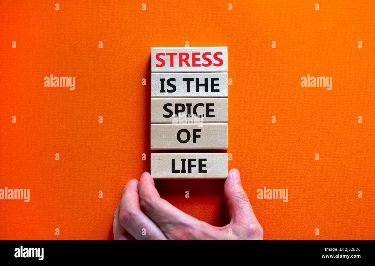Stress spice of life symbol. Concept words Stress is the spice of life ...