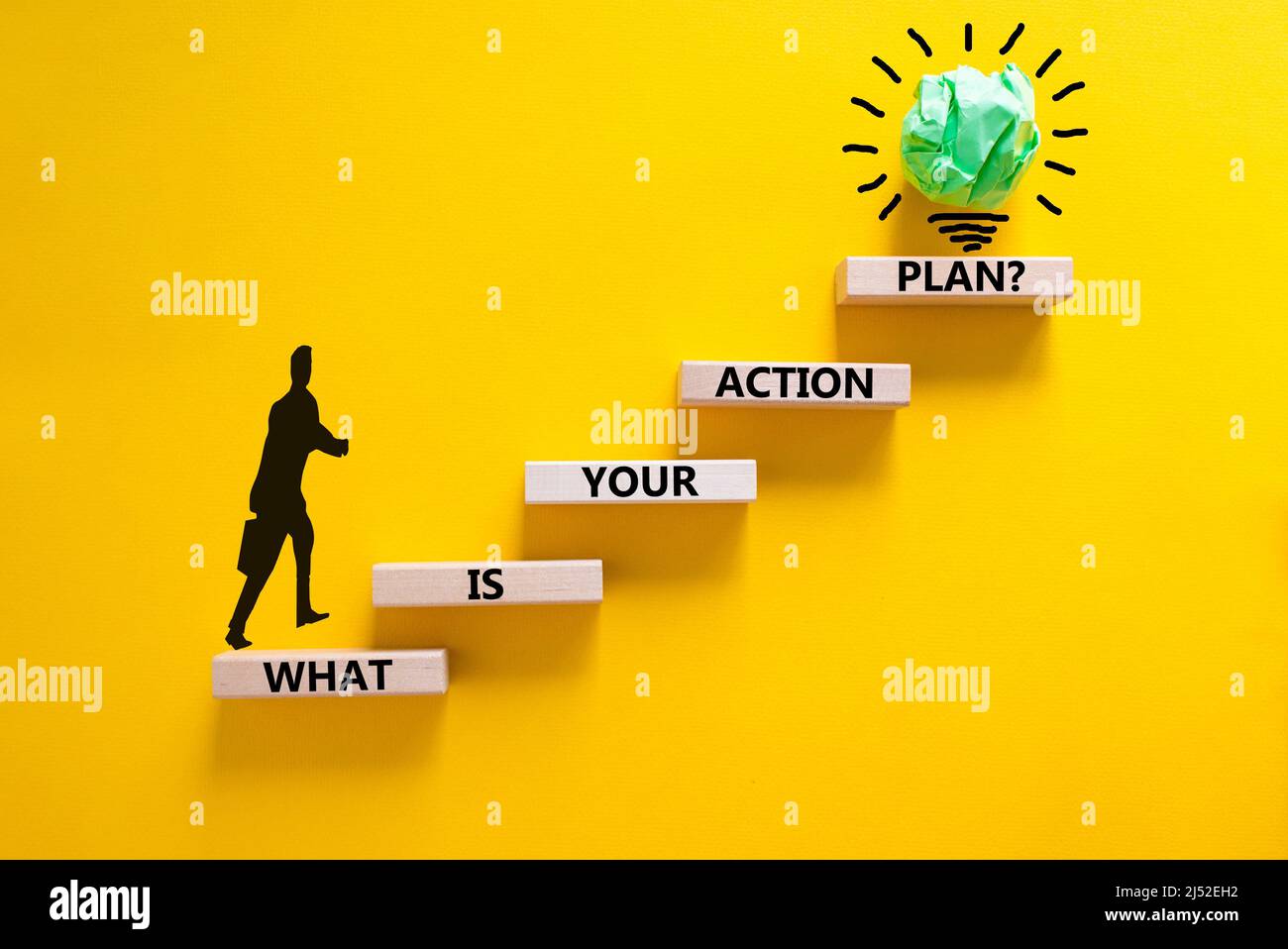 Action plan symbol. Concept words What is your action plan on wooden ...