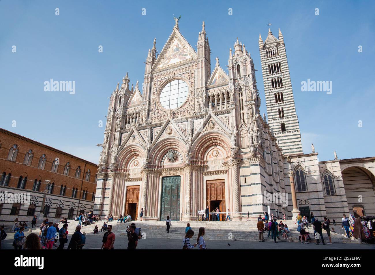 View of the Metropolitan Cathedral of Santa Maria Assunta in Siena ...