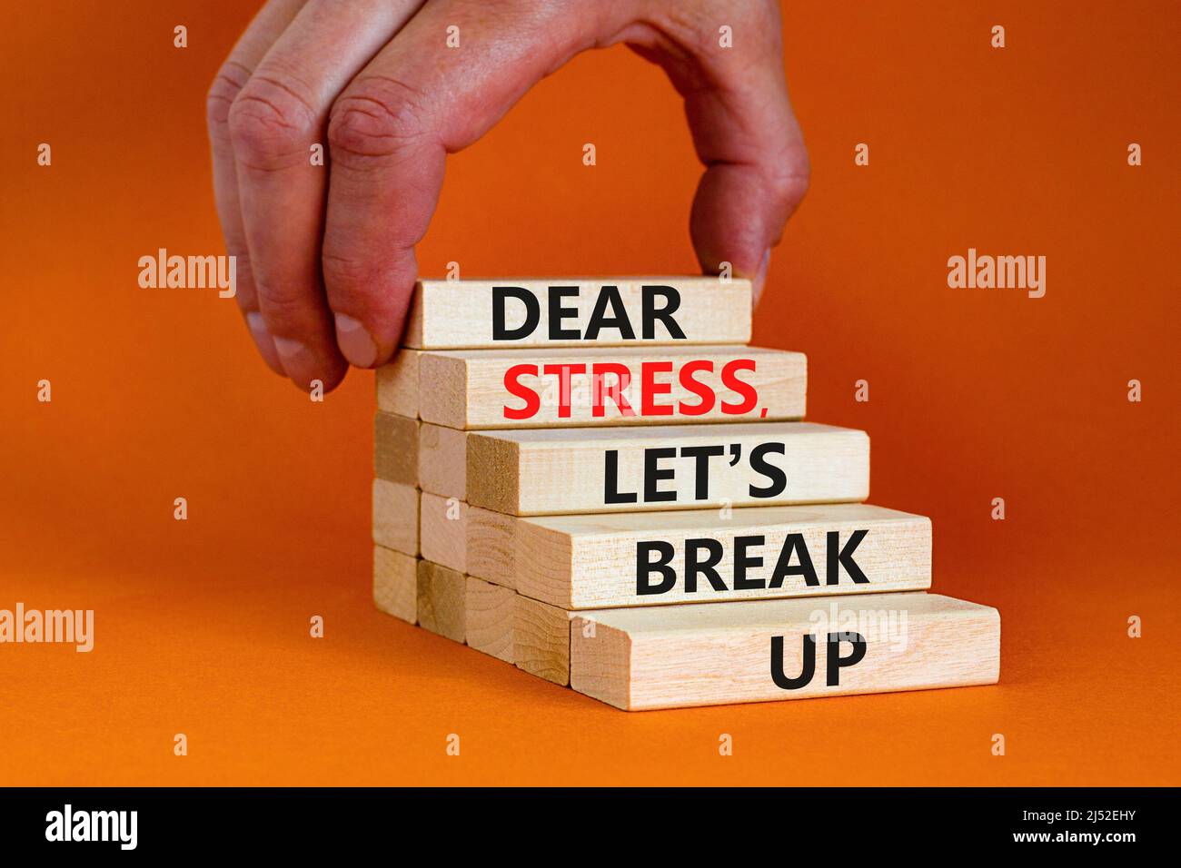 Stress break up symbol. Concept words Dear stress let is break up on ...