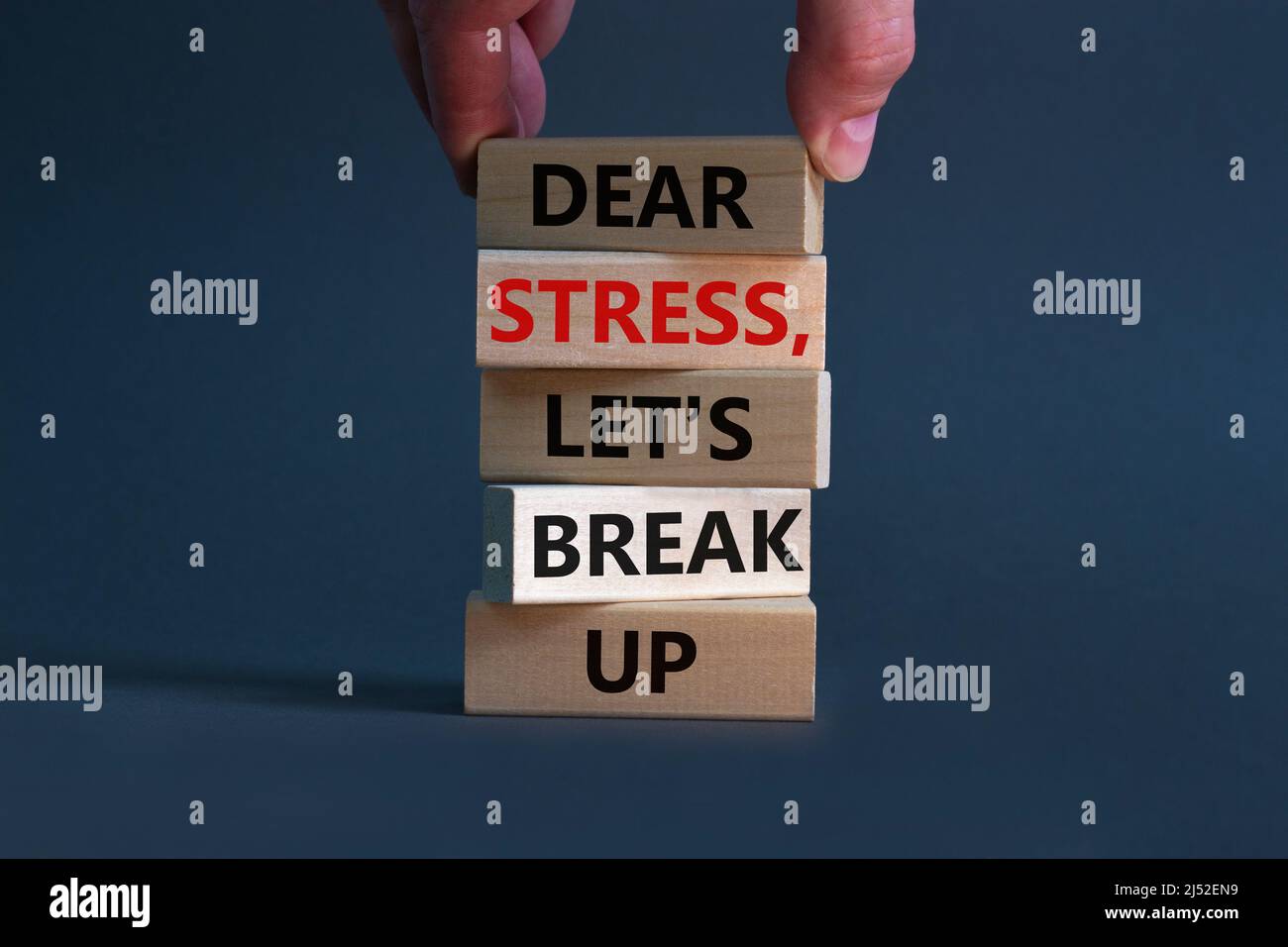 Stress break up symbol. Concept words Dear stress let is break up on ...