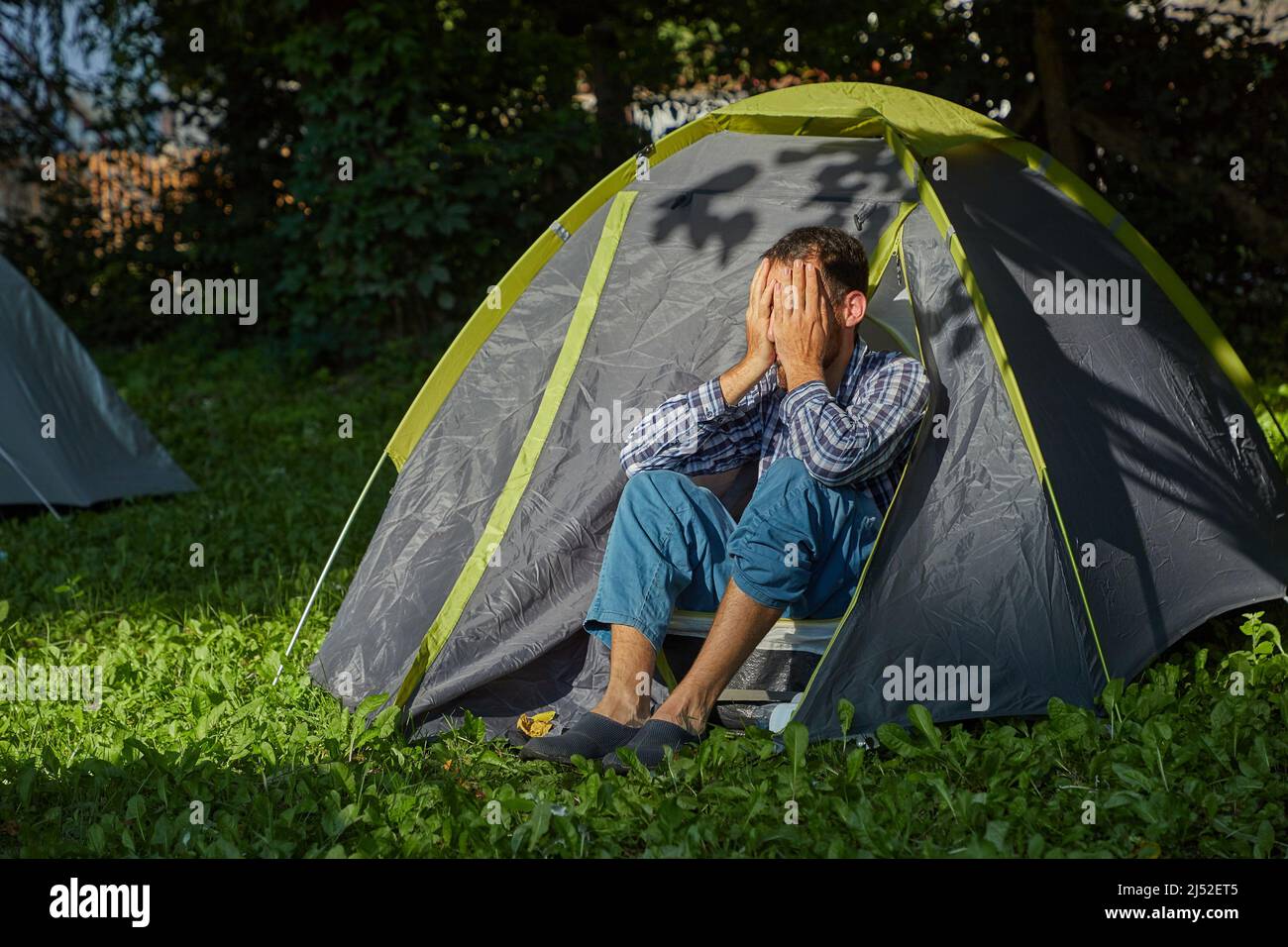 Camper morning face hi-res stock photography and images - Alamy