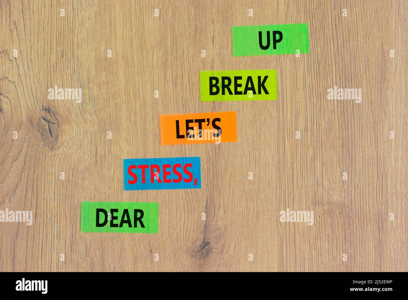 Stress break up symbol. Concept words Dear stress let is break up on ...