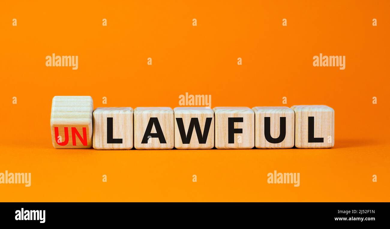 Lawful or unlawful symbol. Turned wooden cubes and changed the concept ...