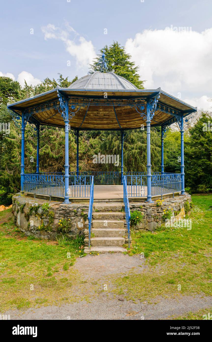 An octagonal bandstand in a park Stock Photo - Alamy