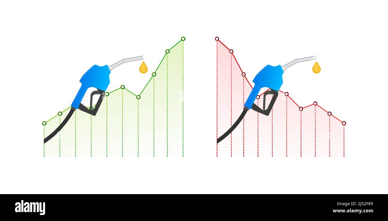Rise and decline in price of oil market prices. Oil barrels. World ...