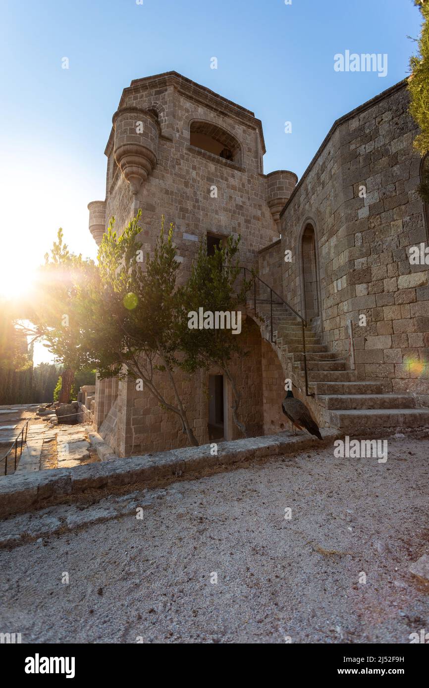 The territory of Filerimos Monastery on the island of Rhodes in Greece ...