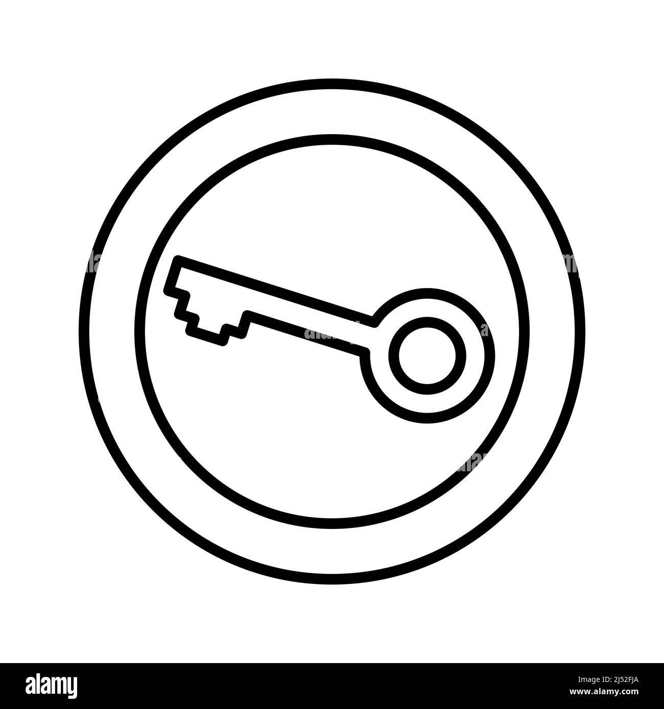 Icon Key Casino Slot Machine line, editable stroke. Gambling symbol ...