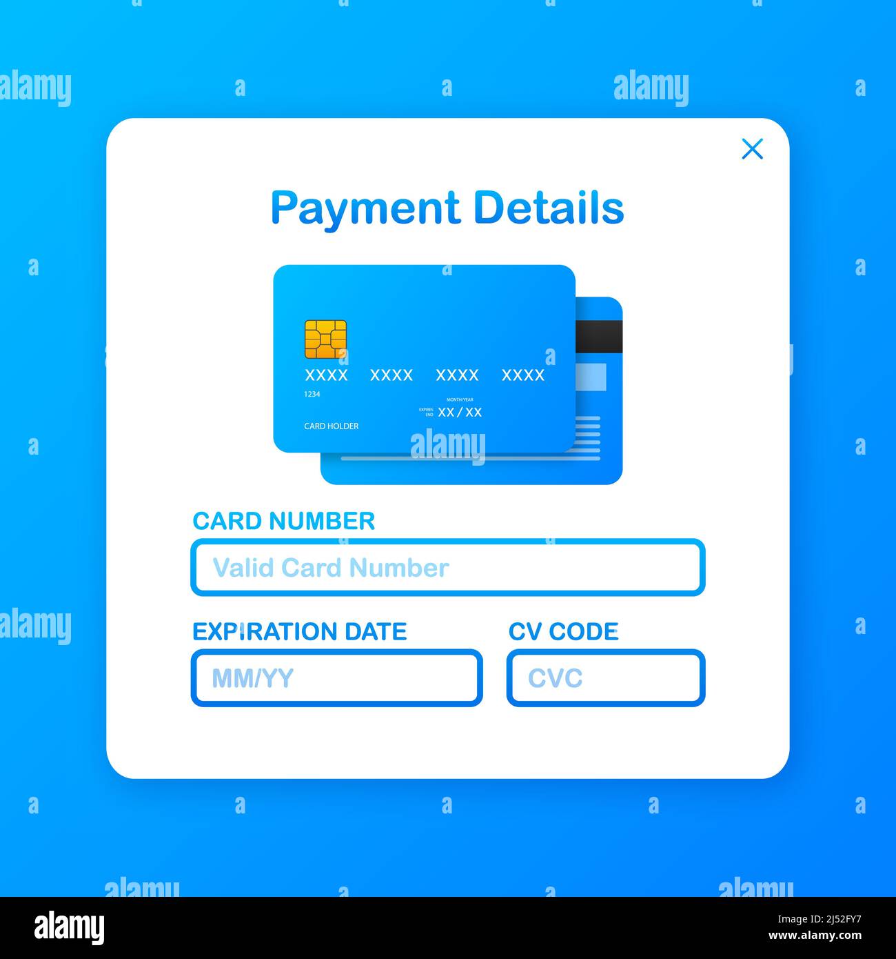 Business card with pay details for web page design. Online shopping ...