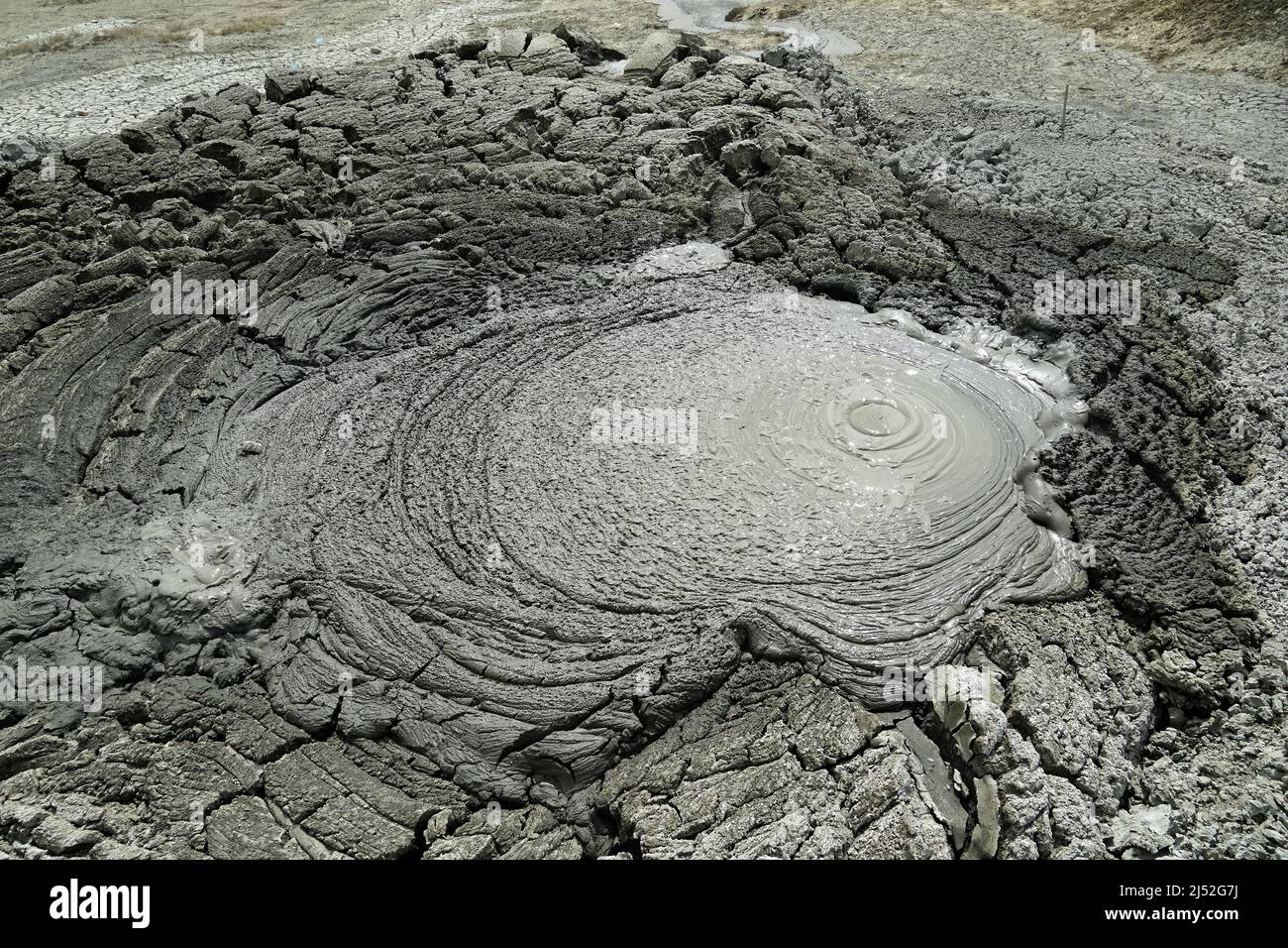 Mud volcano, Gobustan National Park, Azerbaijan, Azərbaycan, Asia Stock ...