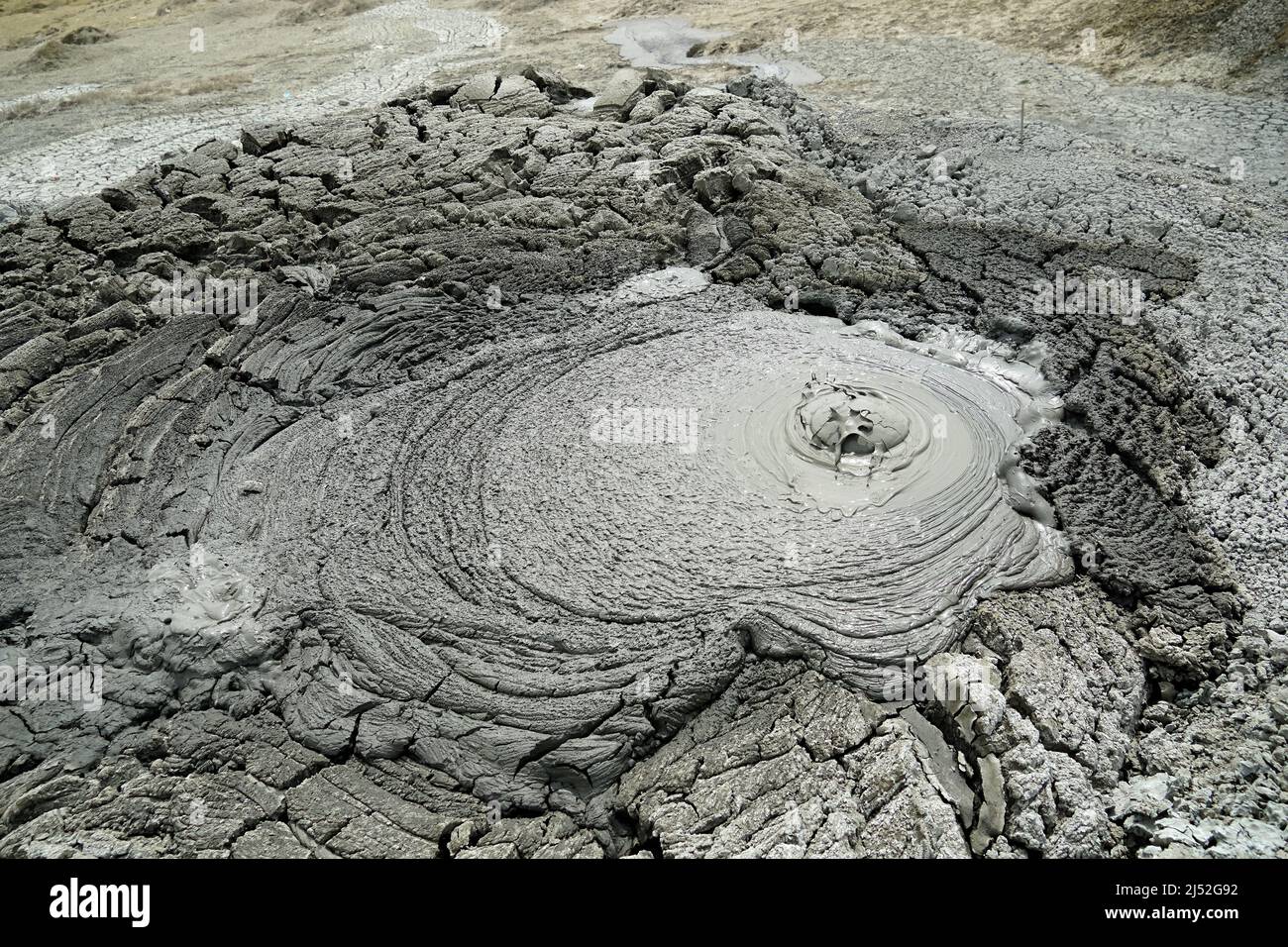 Mud volcano, Gobustan National Park, Azerbaijan, Azərbaycan, Asia Stock ...