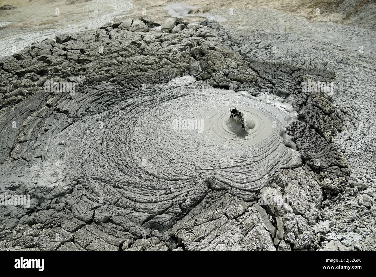 Mud volcano, Gobustan National Park, Azerbaijan, Azərbaycan, Asia Stock ...