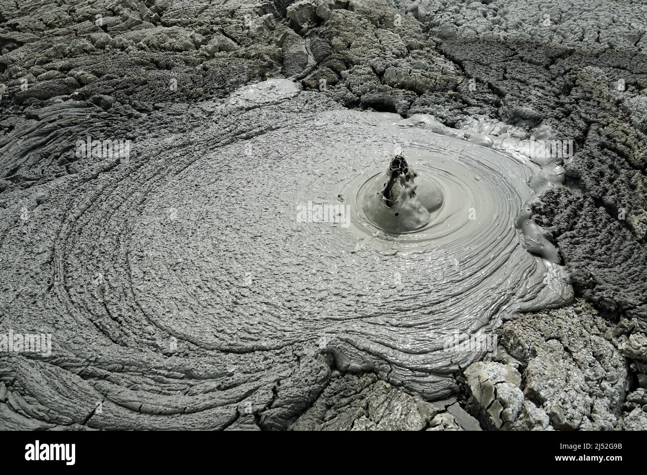 Mud volcano, Gobustan National Park, Azerbaijan, Azərbaycan, Asia Stock ...