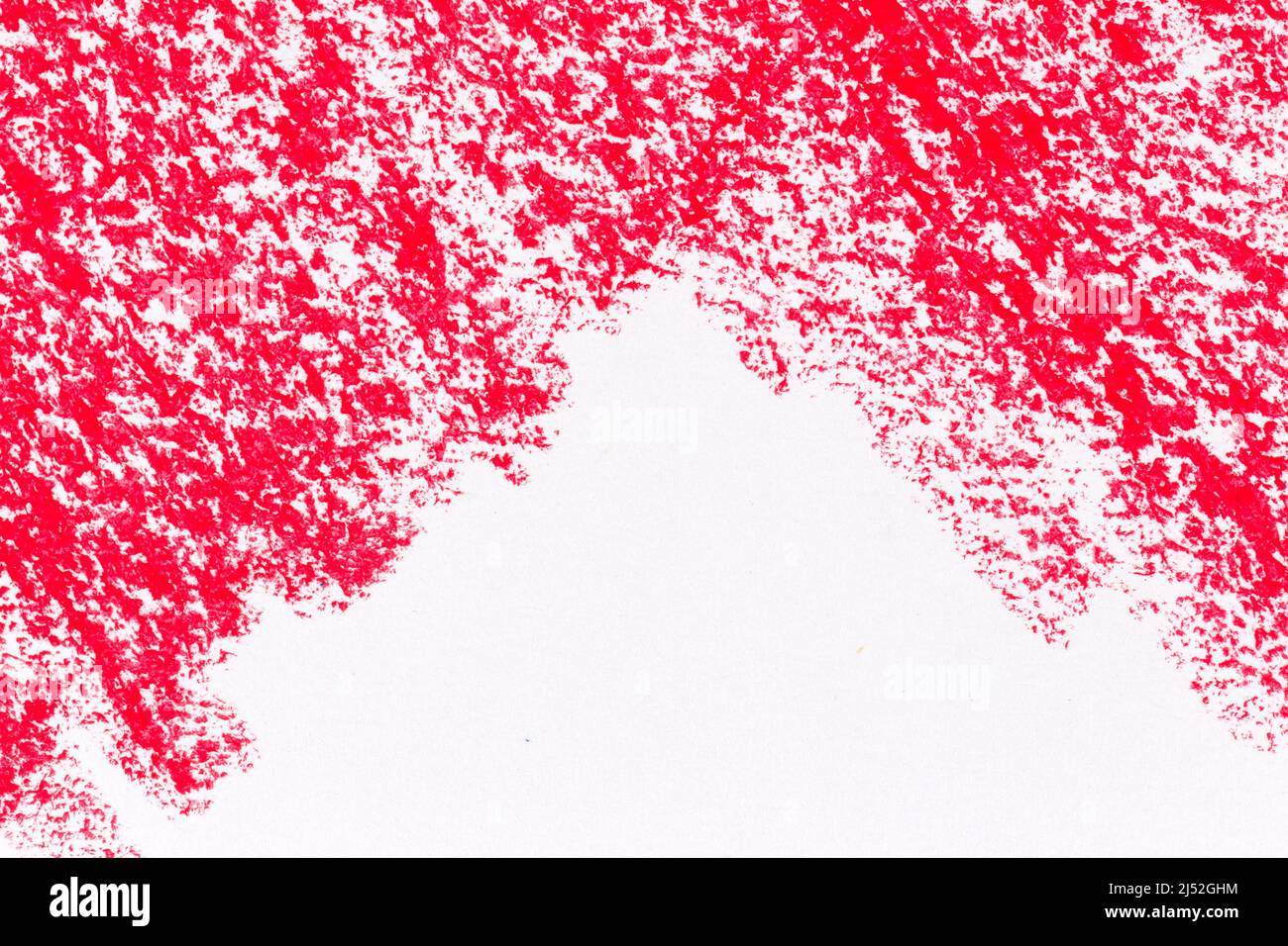 Red crayon draw on a white paper texture background Stock Photo - Alamy