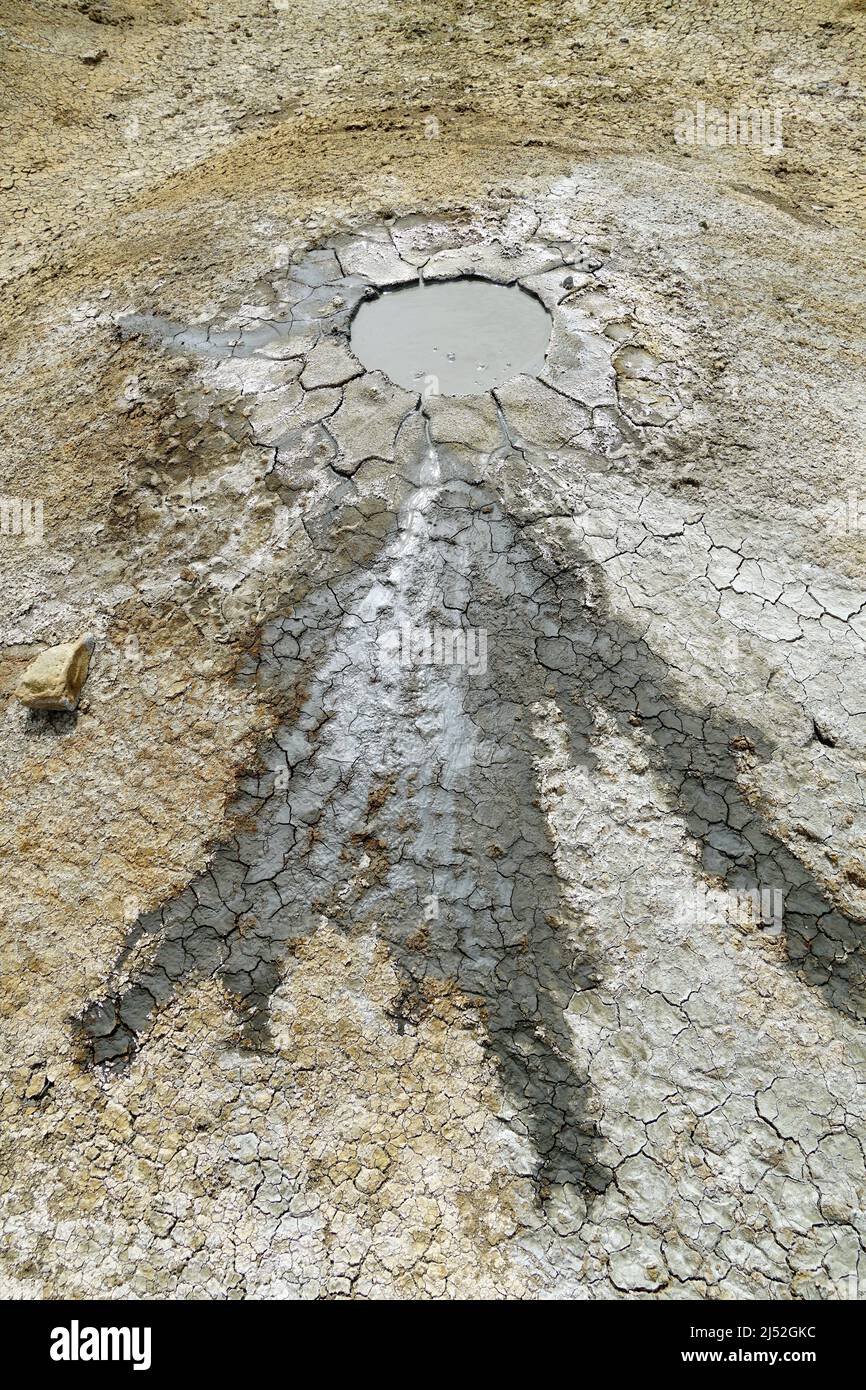 Mud volcano, Gobustan National Park, Azerbaijan, Azərbaycan, Asia Stock ...