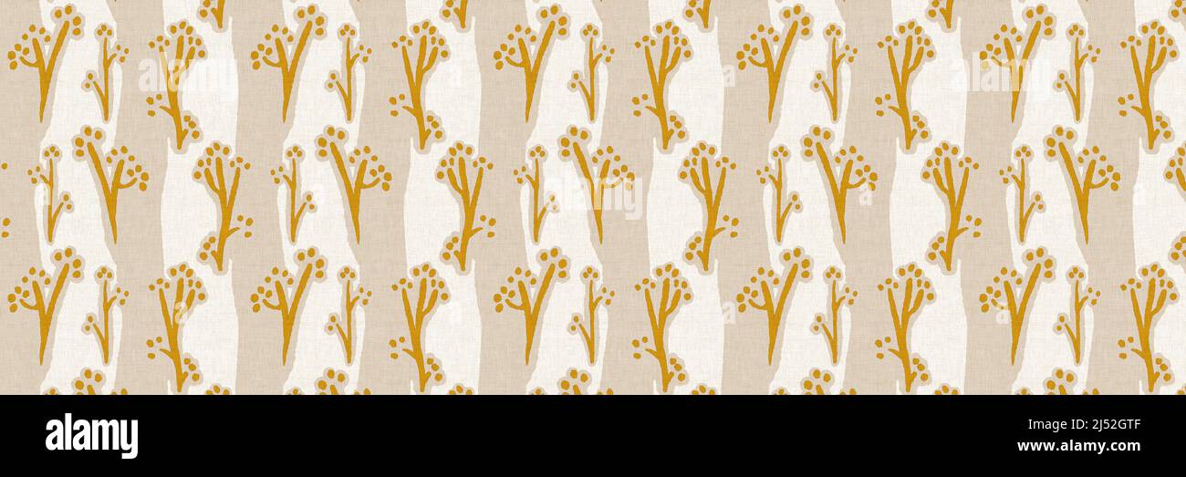 Gender neutral foliage leaf seamless raster border. Simple whimsical 2 ...