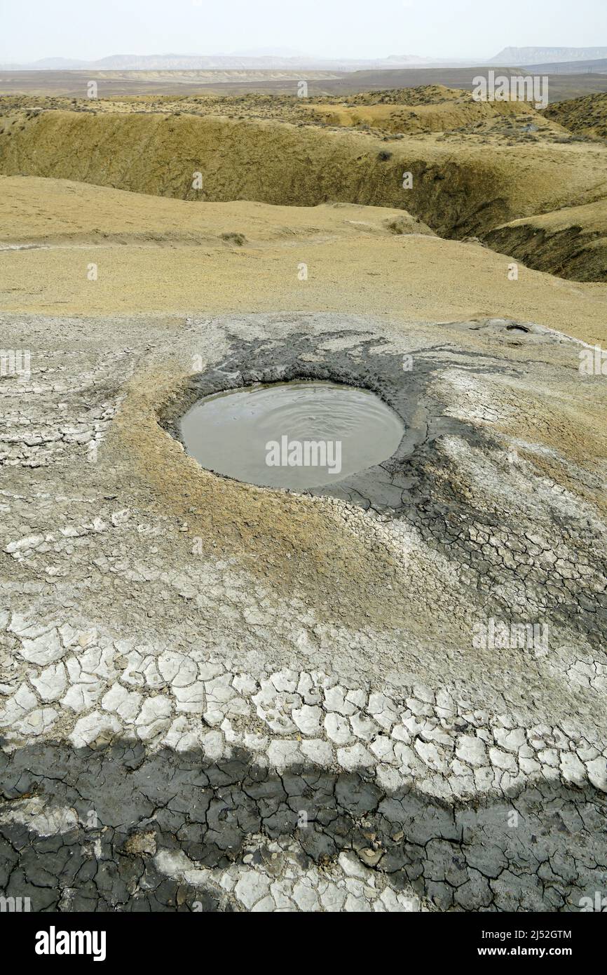 Mud volcano, Gobustan National Park, Azerbaijan, Azərbaycan, Asia Stock ...