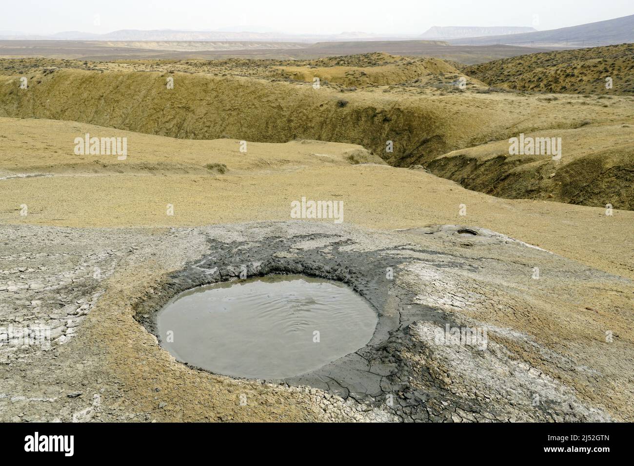 Mud volcano, Gobustan National Park, Azerbaijan, Azərbaycan, Asia Stock ...