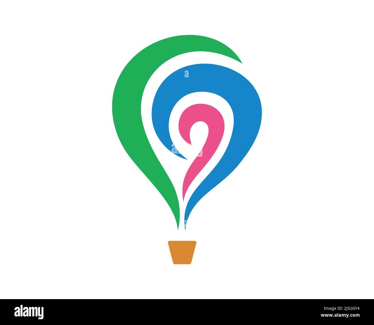 Simple Flying Air Balloon Symbol Stock Vector Image & Art - Alamy