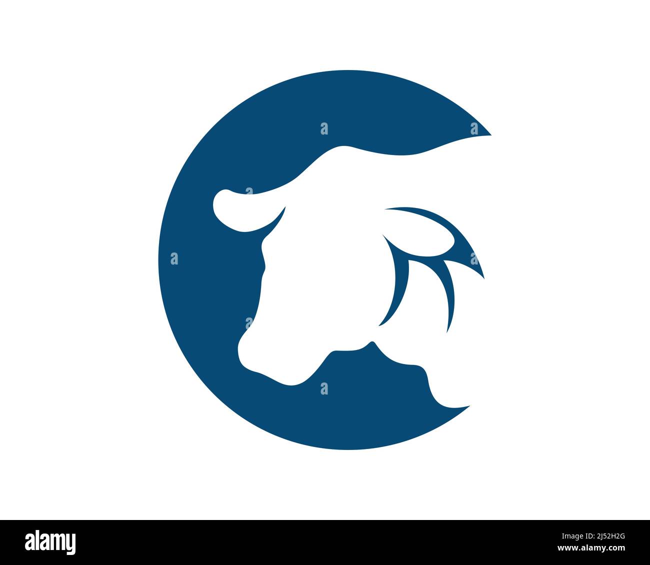 Simple Cow Symbol with Negative Space Style Stock Vector Image & Art ...