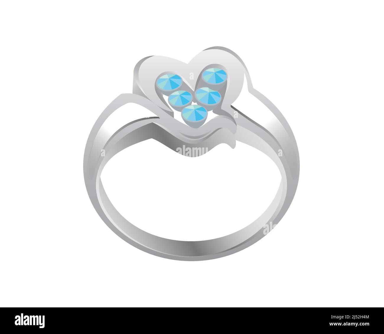 Detailed Diamond Wedding Ring Illustration Vector Stock Vector Image ...