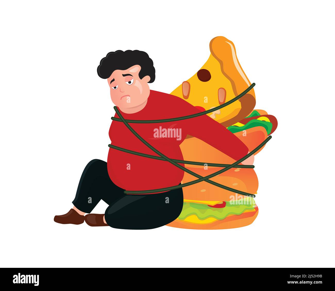 Fast food addiction Cut Out Stock Images & Pictures - Alamy