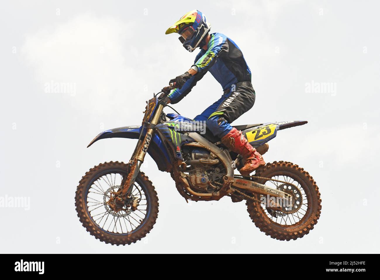Motorcycle race - Jump, extreme sport Stock Photo - Alamy