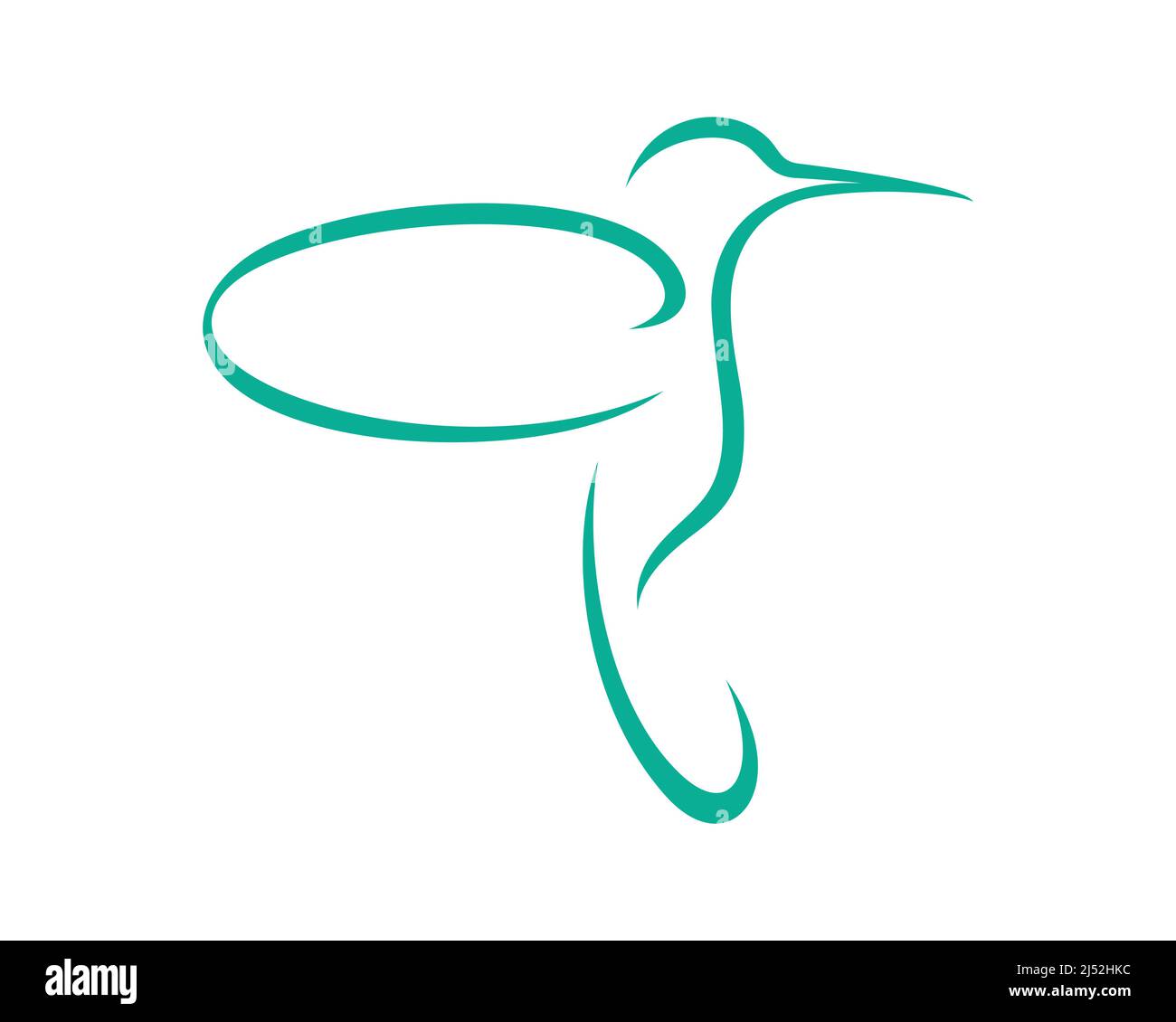 Simple Flying Hummingbird and Colibri with Silhouette Style Stock ...