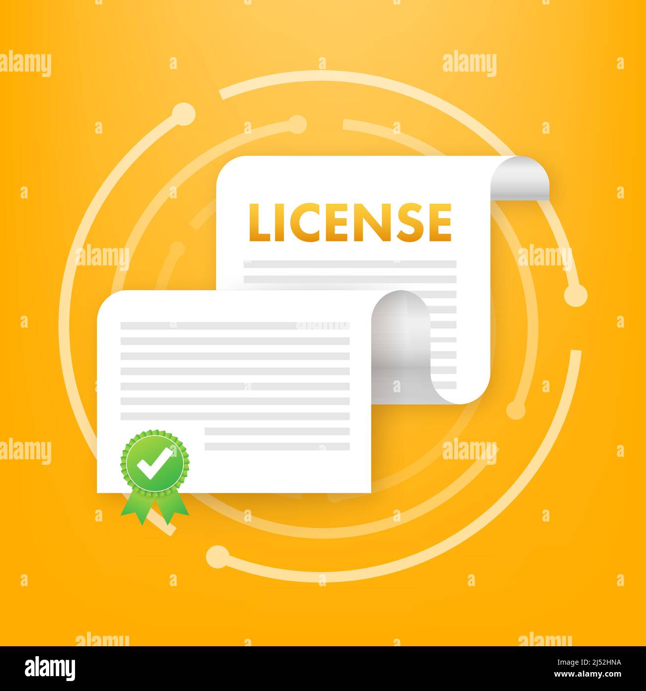 License document. Business icon. Paper documents. Vector stock ...