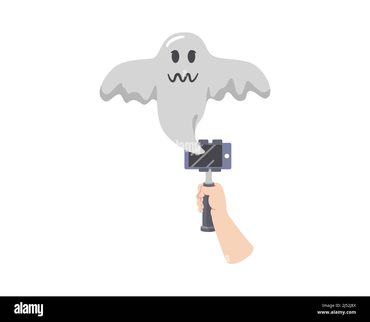 Holding a Camera with Ghost Floating as Symnbolization of Ghost Hunting ...