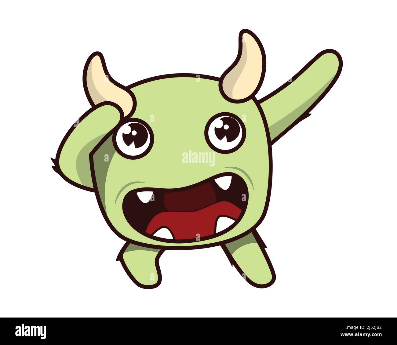 Cute and Sweet Monster Illustration Vector Stock Vector Image & Art - Alamy