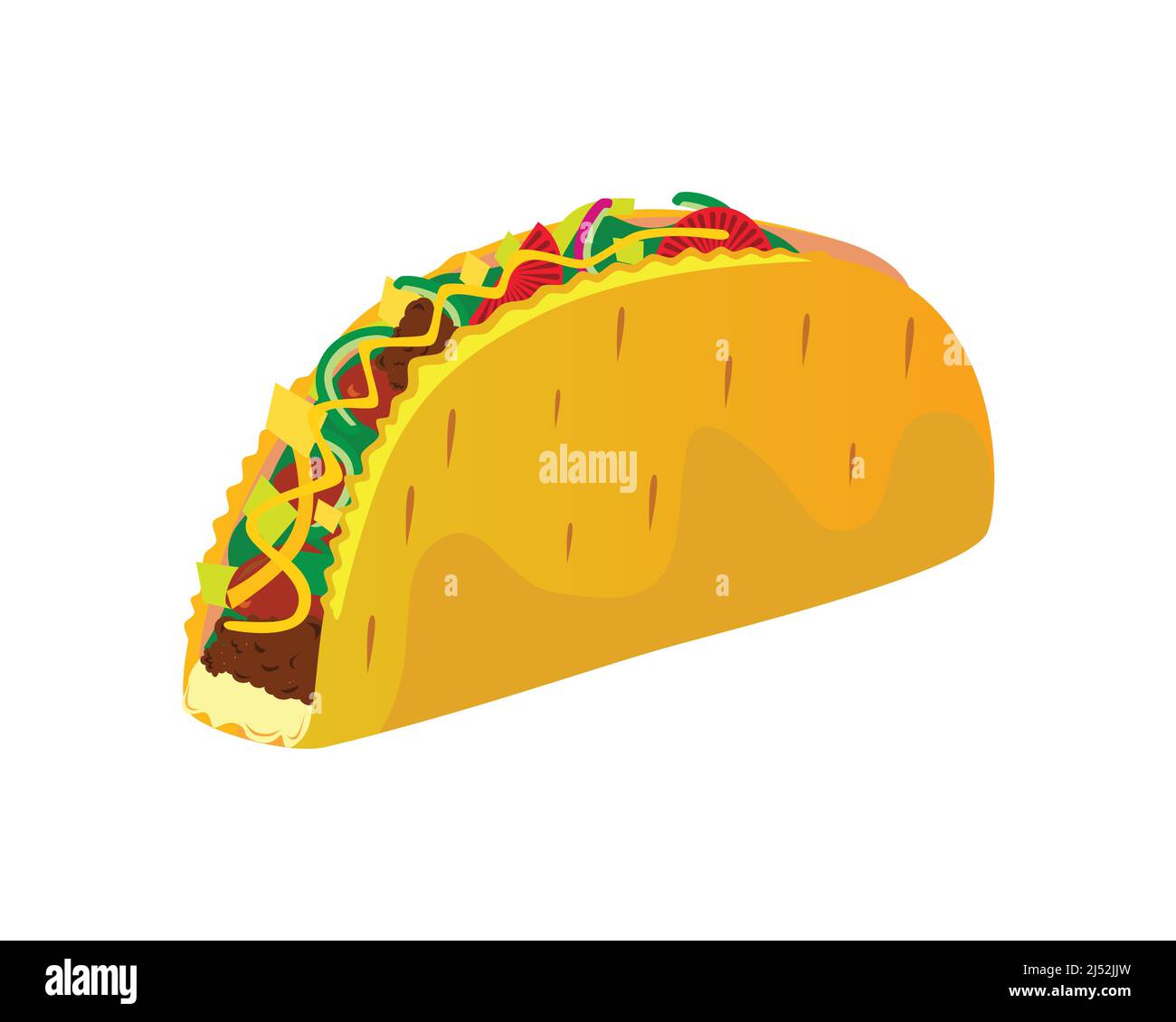Delicious and Tasty Taco Illustration Vector Stock Vector Image & Art ...