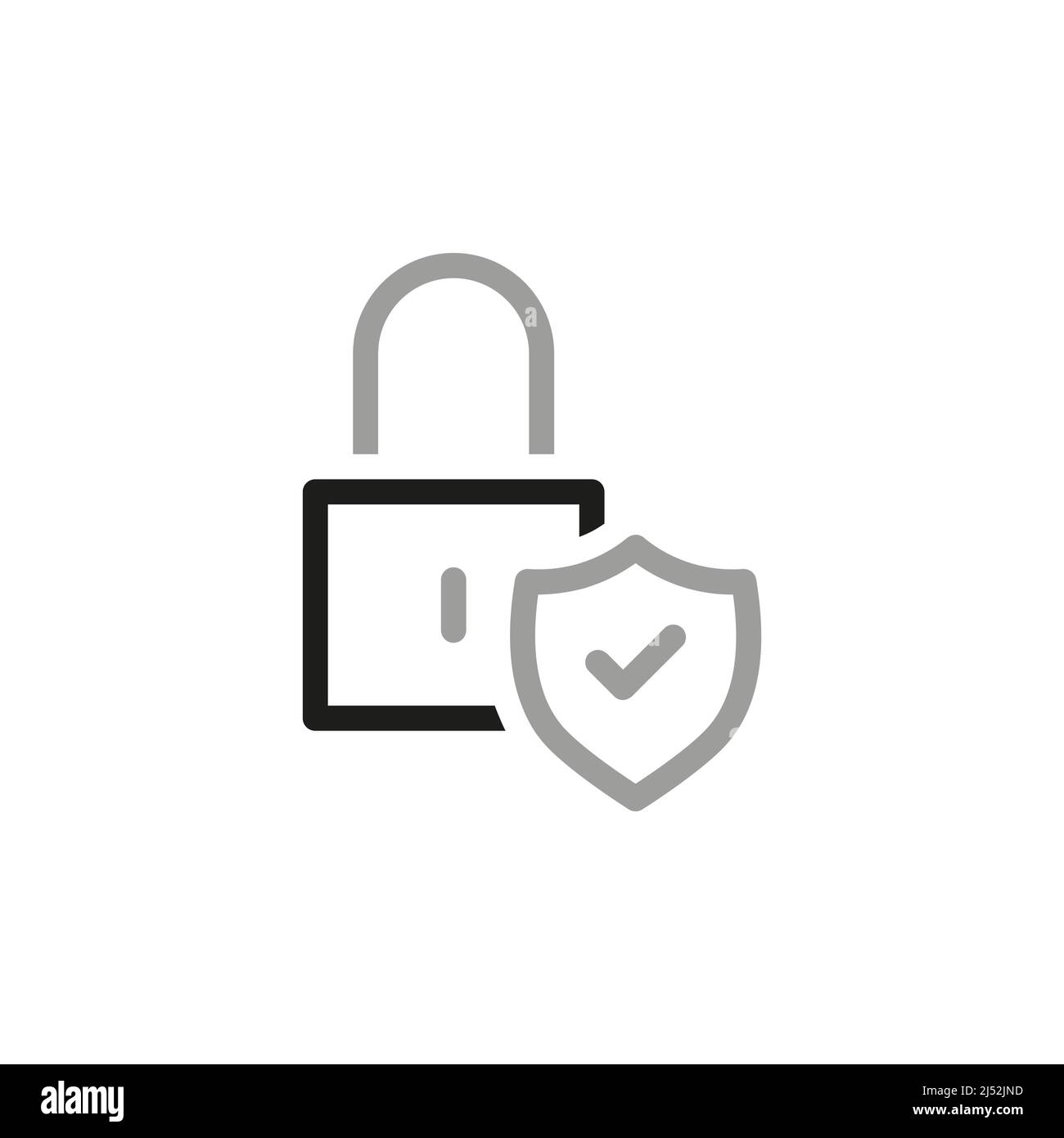 Simple Locks Related Vector Line Icons. Shield and security Stock ...