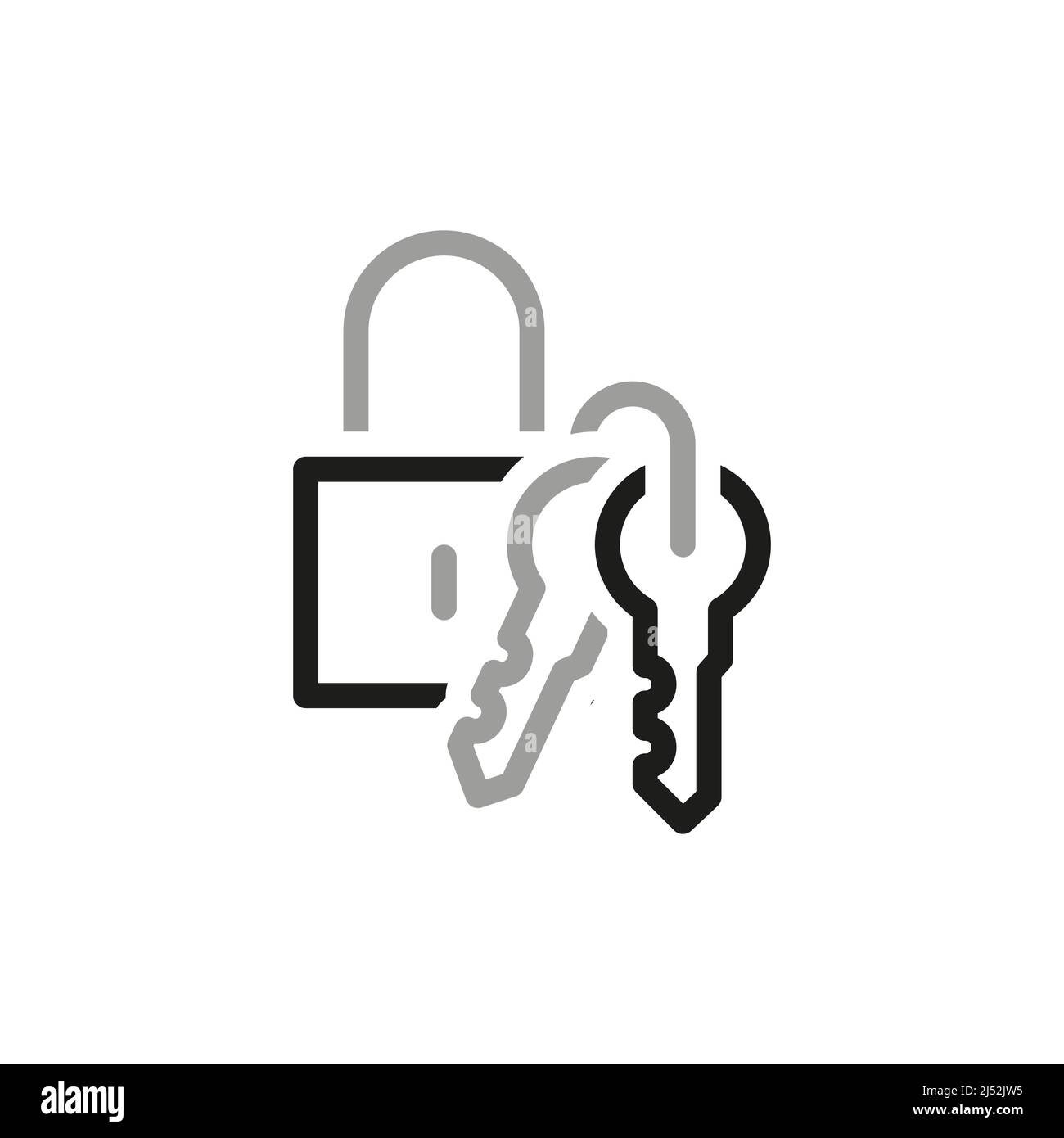 Simple Locks Related Vector Line Icons. Keys for security and ...