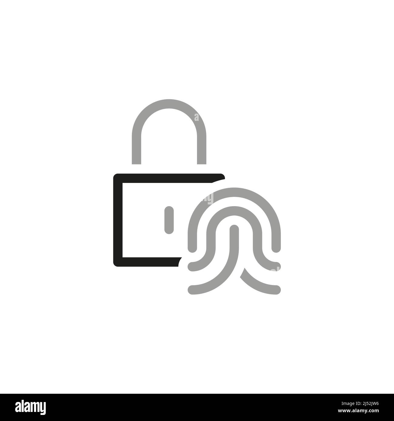 Simple Locks Related Vector Line Icons. Biometric protection Stock ...