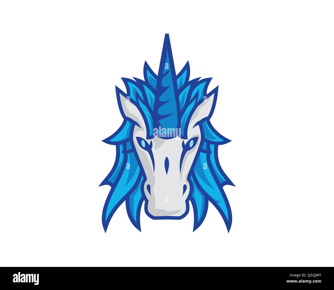 Front Head Unicorn Illustration Vector Stock Vector Image & Art - Alamy