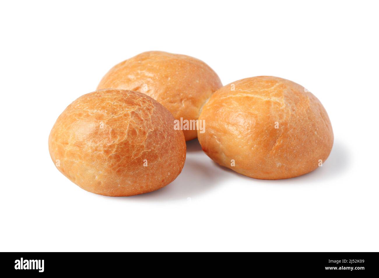 Butter buns close up isolated on white background Stock Photo - Alamy