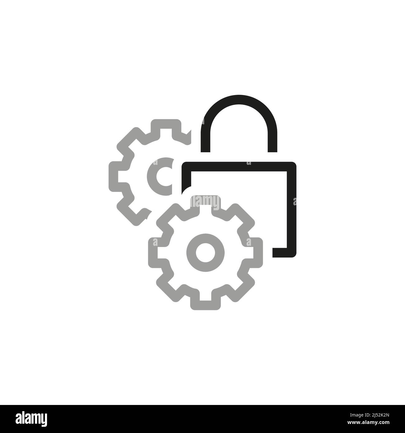 Simple Locks Related Vector Line Icons. Security Settings Stock Vector ...