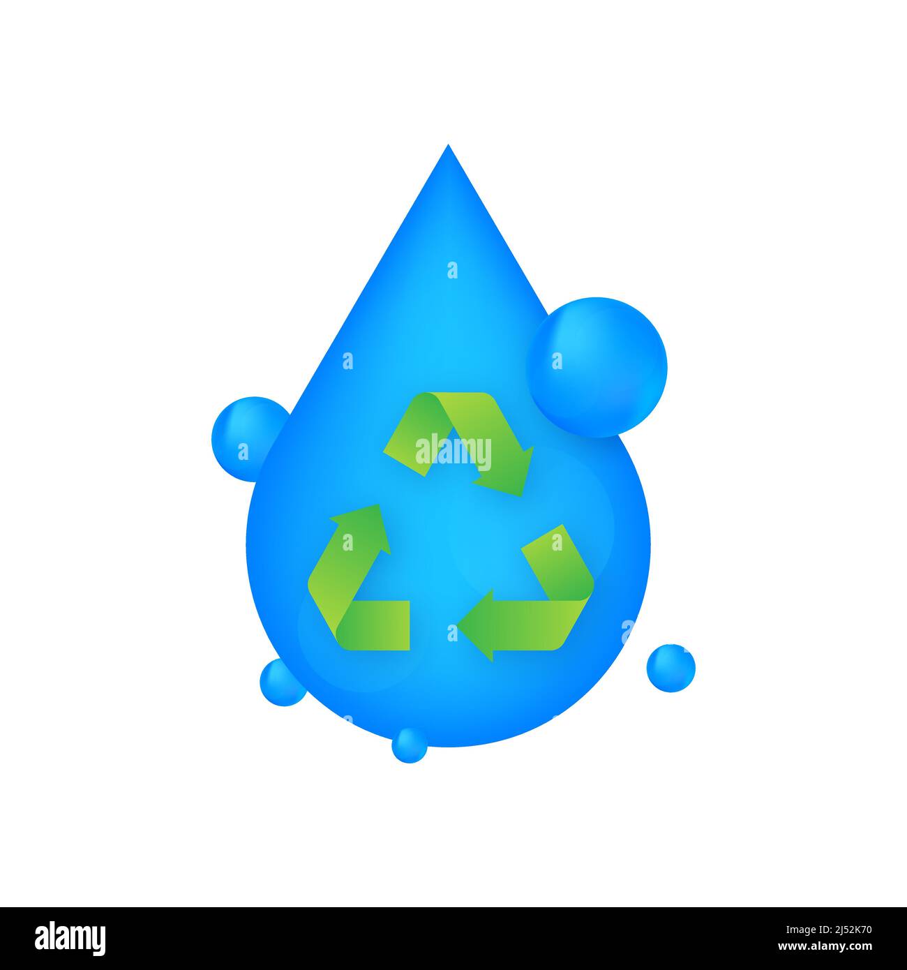 Recycling and save water. Water conservation. Vector stock illustration ...