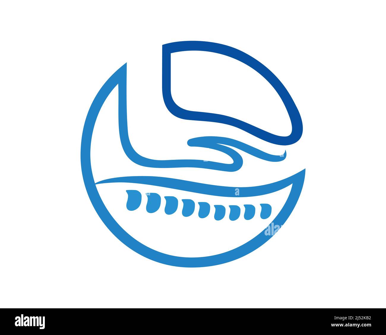 Simple Chiropractic Clinic with Hands and Backbone Symbol Stock Vector ...