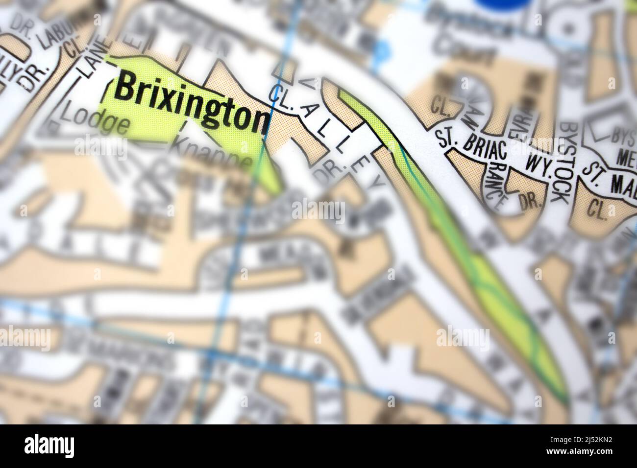 Brixington village - Devon, United Kingdom colour atlas map and town ...