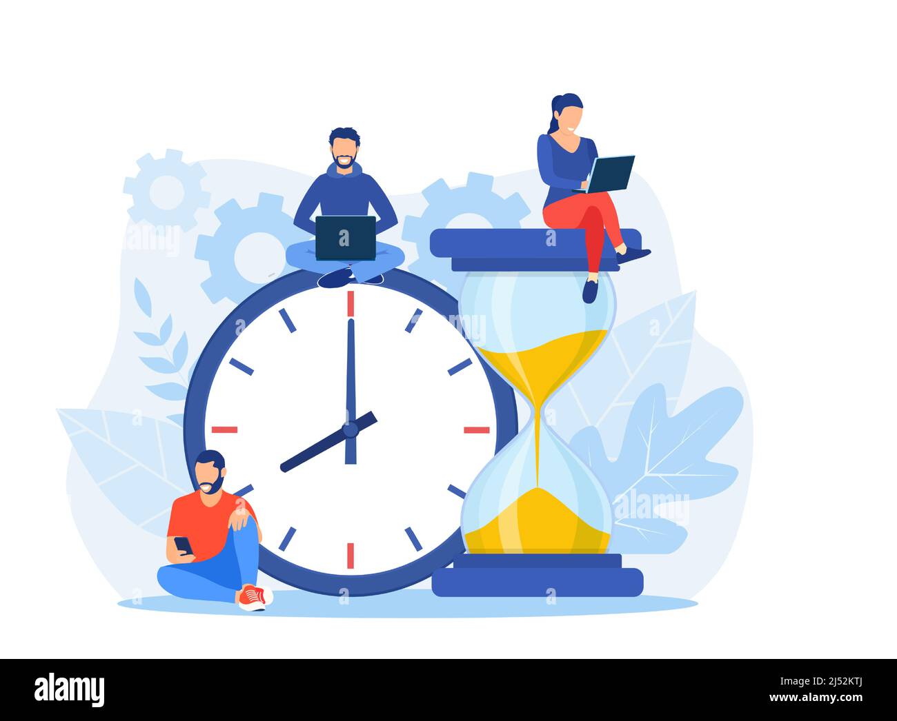 Effective time management online Stock Vector Images - Alamy