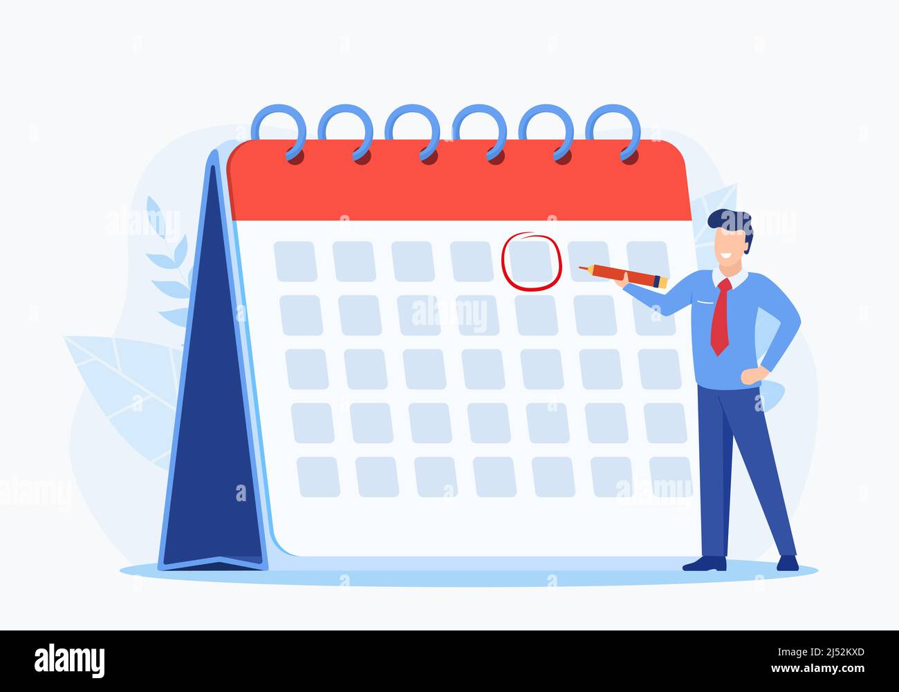 Man calendar cartoon hi-res stock photography and images - Alamy