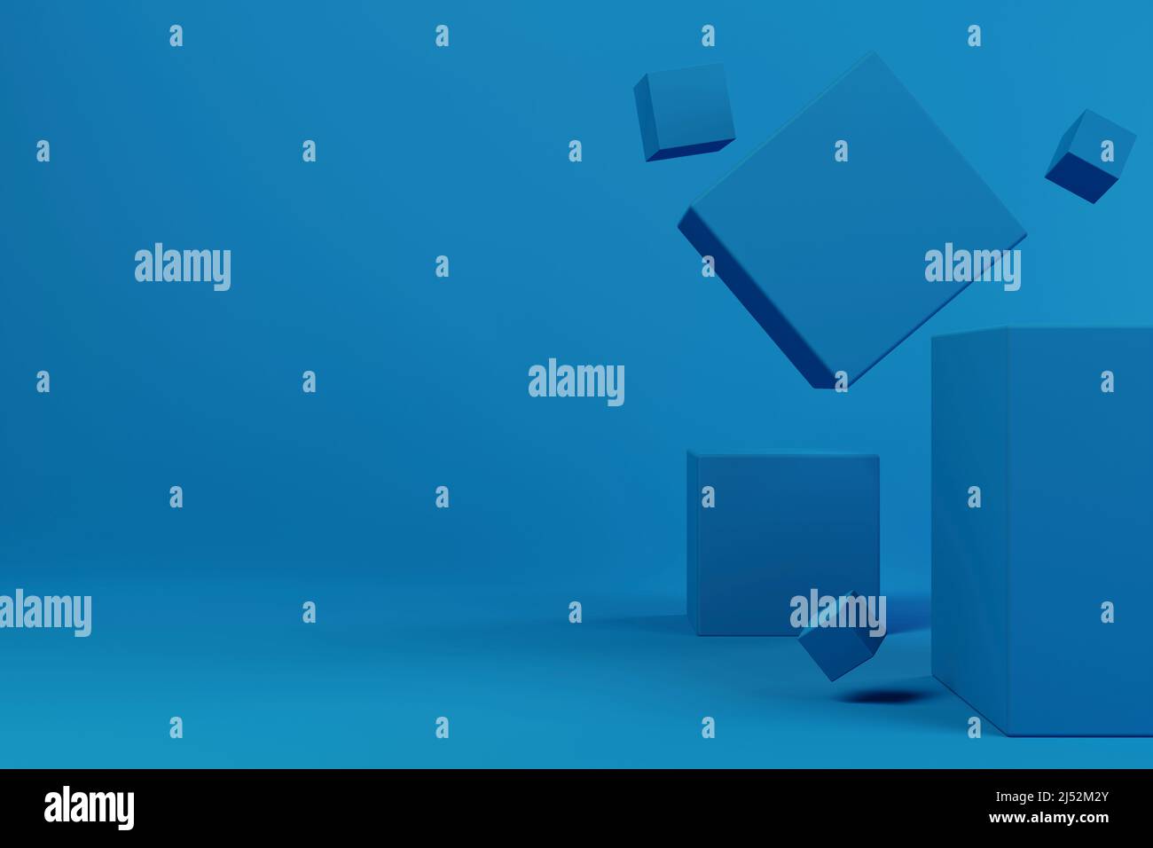 Cube Minimalistic 3d Render Abstract Background Monochromatic Design