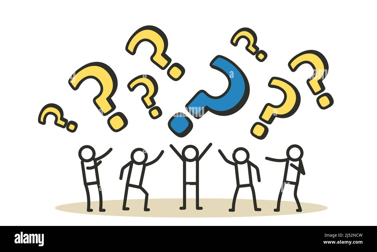 Person question icon work vector people illustration concept. Business ...