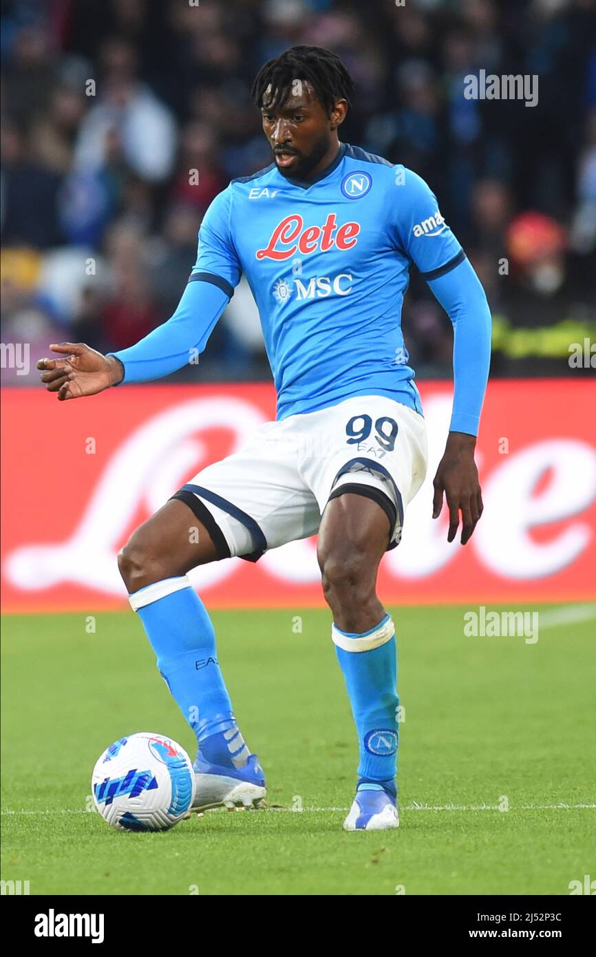 Napoli NA, Italy, 18/04/2022, Frank Anguissa (SSC Napoli) in action ...