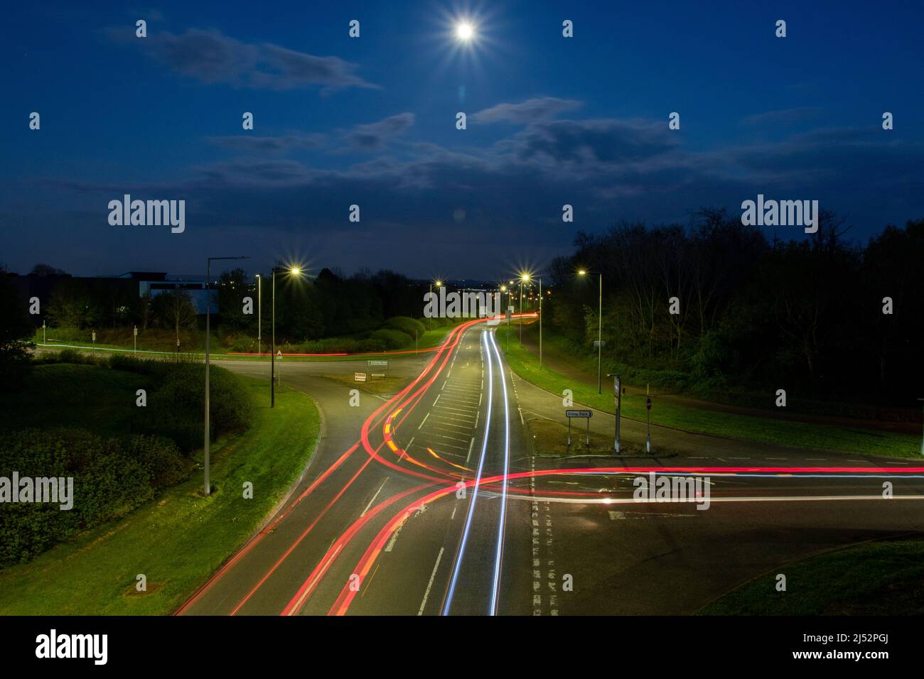 Traffic Light Trails Stock Photo - Alamy
