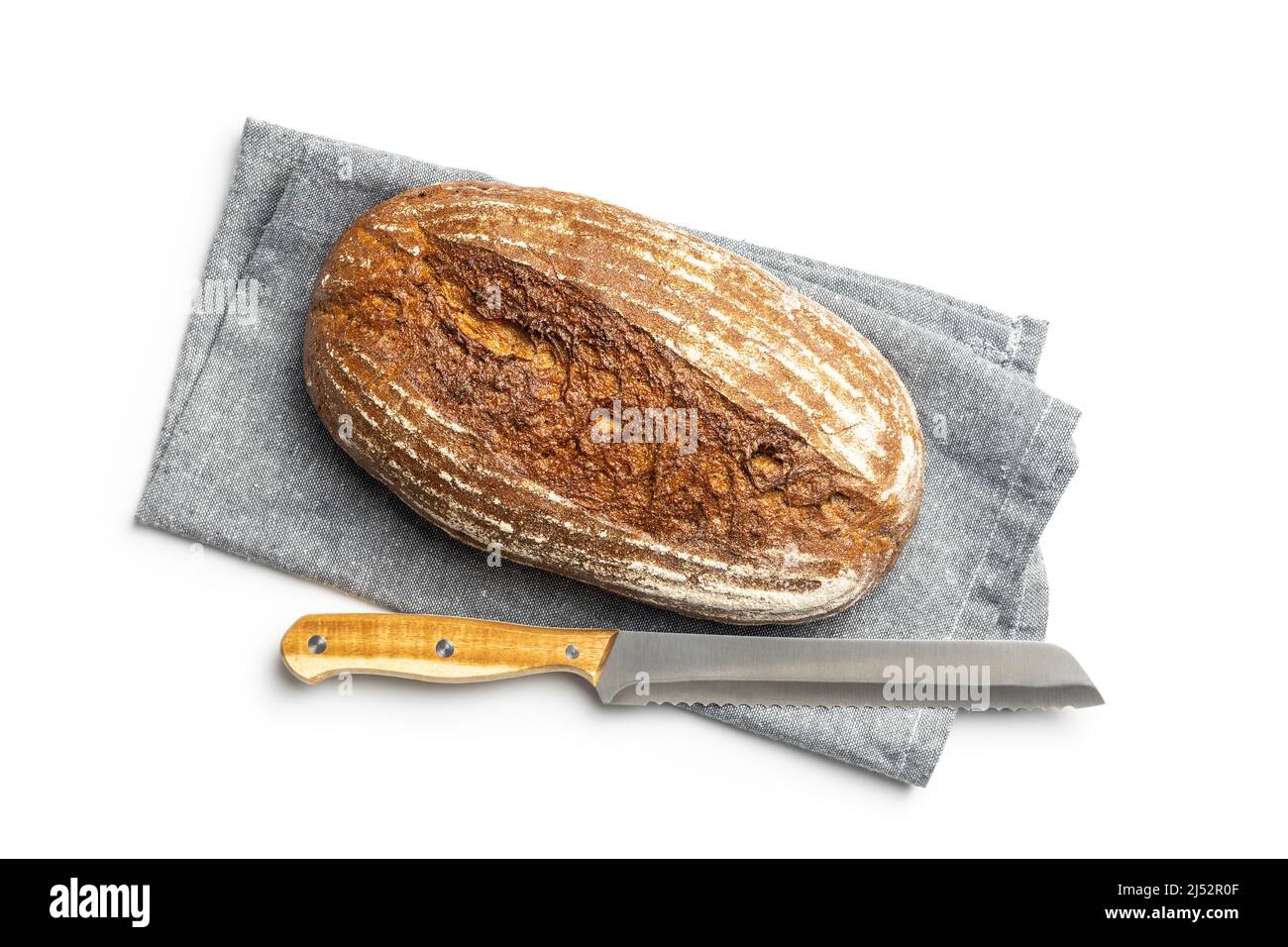 Loaf of bread isolated on a white background Stock Photo - Alamy